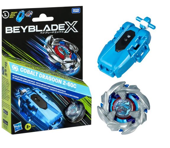 Beyblade X Cobalt Dragoon 2-60c With Dlx Left Spin String Launcher Set — ToyWauchope