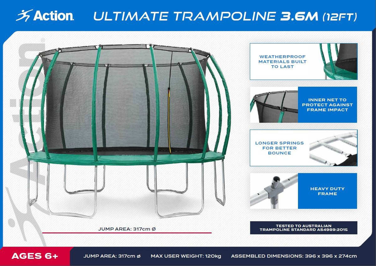 Action Trampoline 12ft Jumpmaster Kit — ToyWauchope